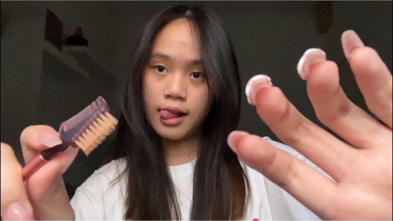 ASMR tapping and brushing YOUR face - YouTube