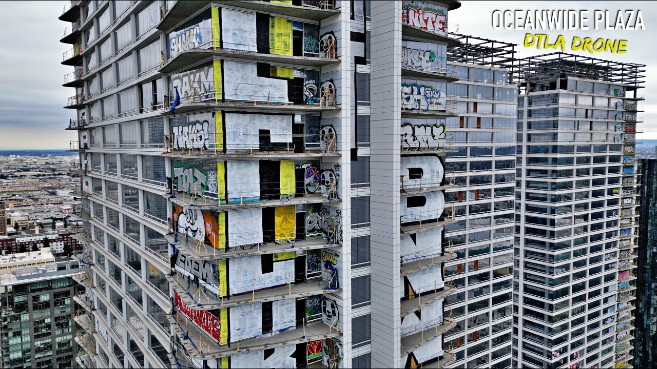 1 Year Anniversary Graffiti Towers | Abandoned Oceanwide Plaza Downtown ...
