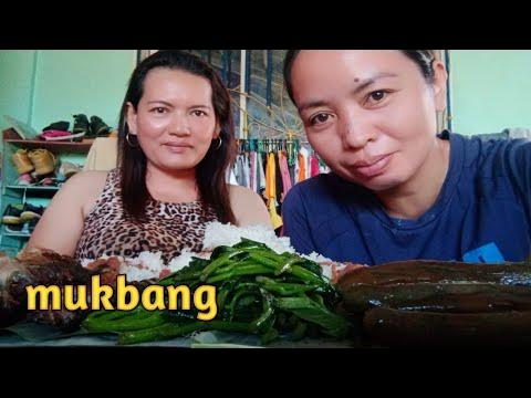 TALBOS NG KAMOTE/OKRA/TALONG/AMPALAYA/GALUNGGONG MUKBANG - YouTube