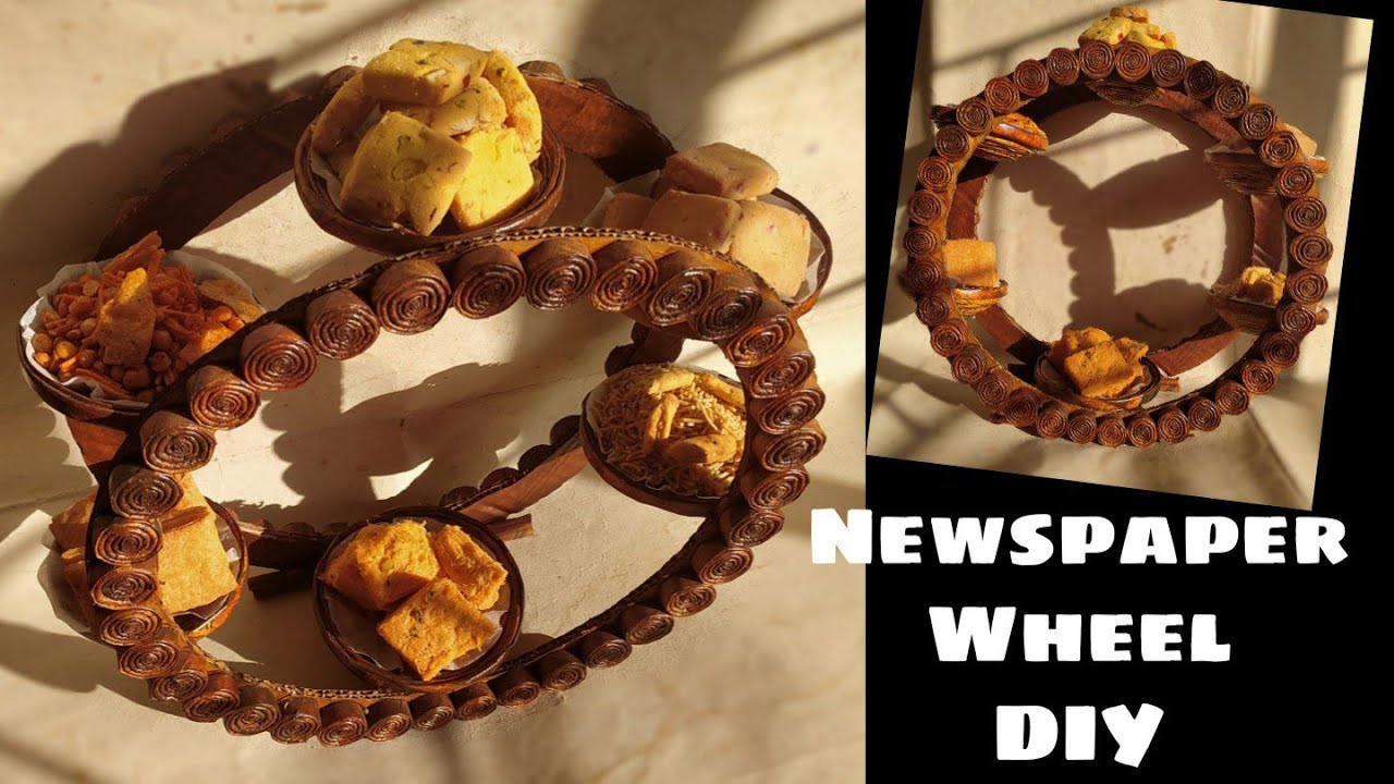 Newspaper Wheel | Multipurpose Decorative Piece | Best Out Of Waste ...