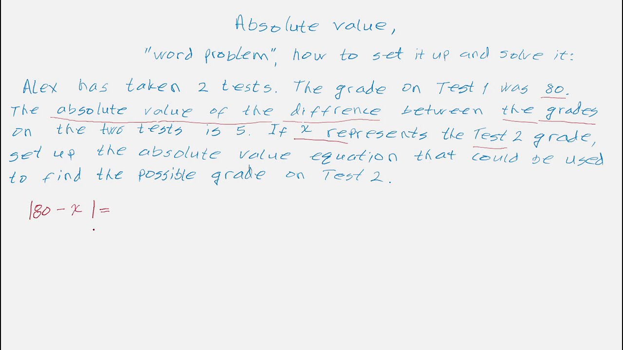 Absolute Value #6, Word Problem - YouTube