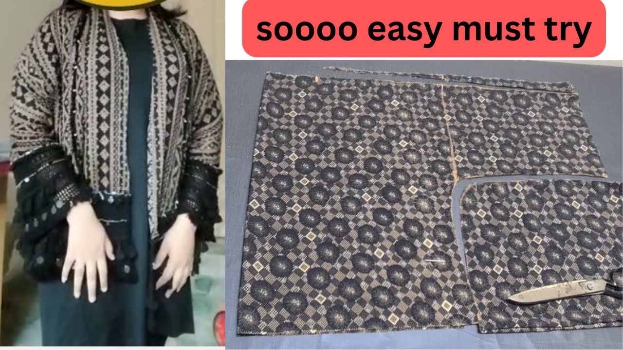 DIY jacket / top cutting and stitching | Cut in 5 minutes and sew in 10 ...