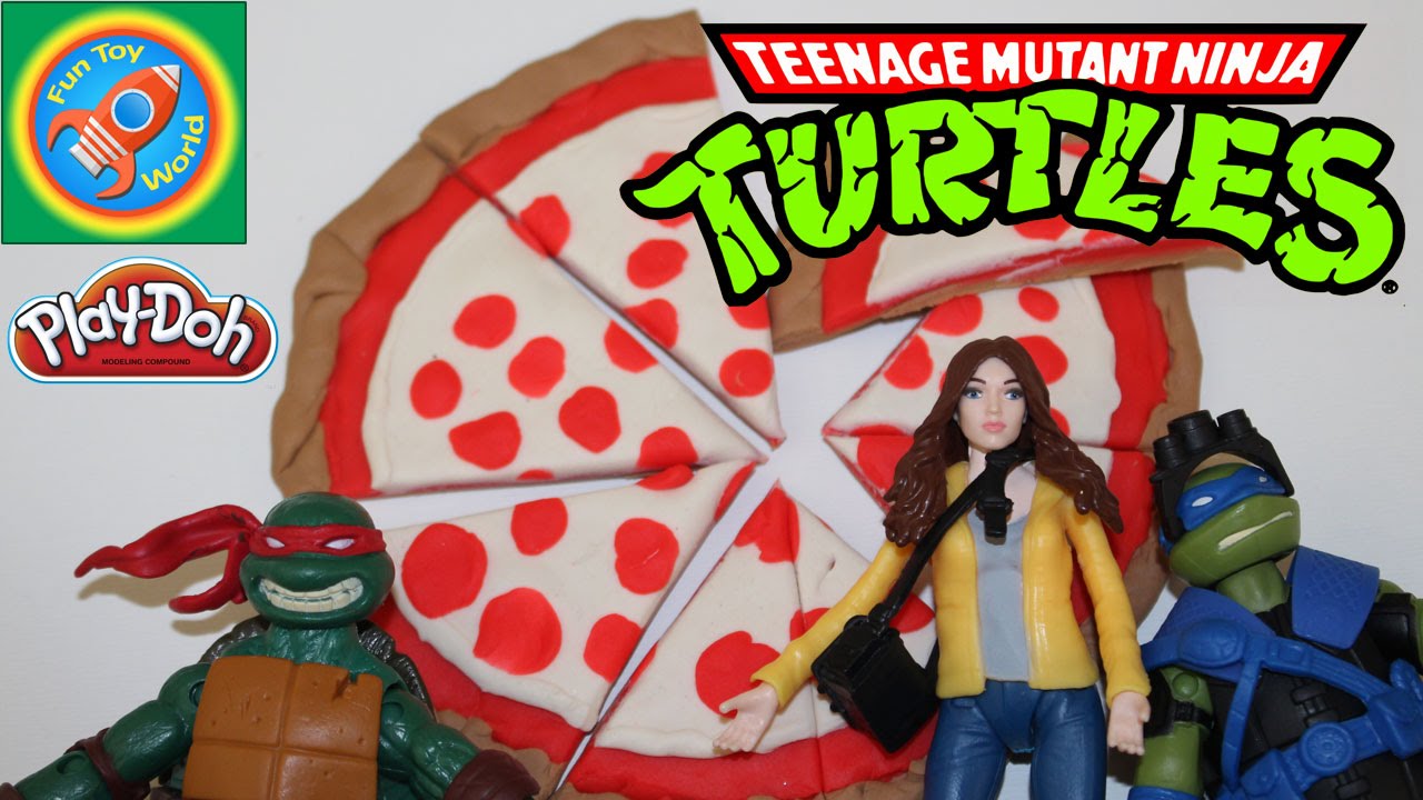 TMNT How to Play Doh Pizza Teenage Mutant Ninja Turtles and April ...
