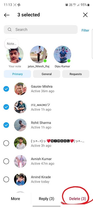 Instagram ki sabhi chat ek sath kaise delete kare | how to delete all chat message on instagram ...