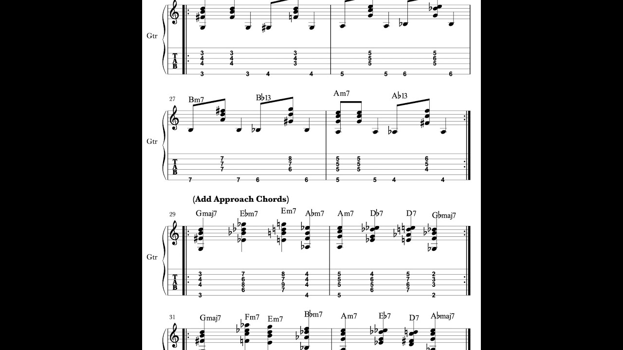 G Blues Walking Bass - Jazz Guitar 101 - the BASICs - PDFs with TABS ...