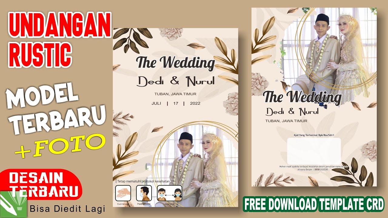 Desain Undangan Pernikahan Rustic Terbaru Format CRD | Free Download ...