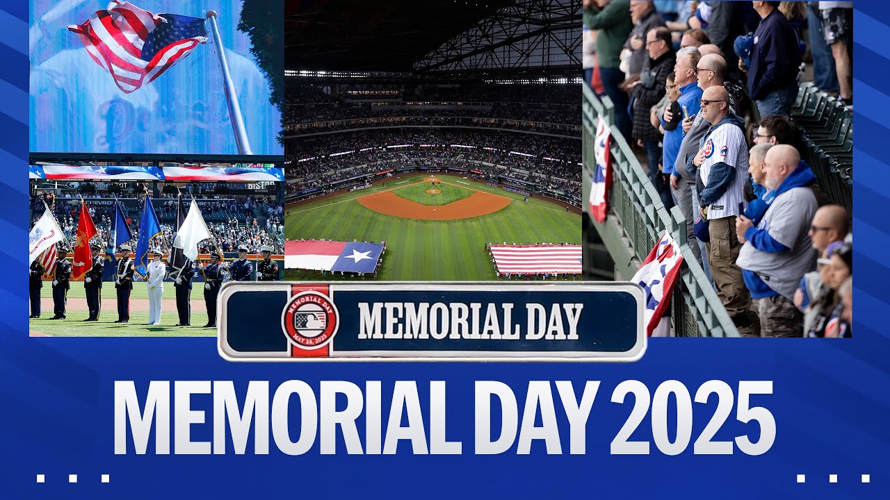 MLB honors Memorial Day across the league - YouTube