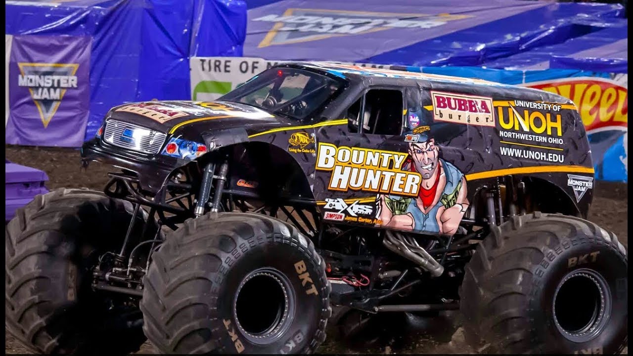 Monster Jam Freestyle Bounty Hunter Anaheim, CA 2/11/17 - YouTube