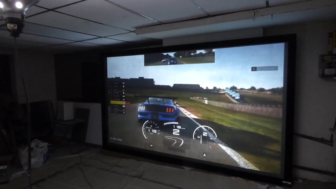 150" 16:9 CRYSTAL EDGE PLATINUM 4K CINEMA PROJECTION SCREEN HUGE RACING ...