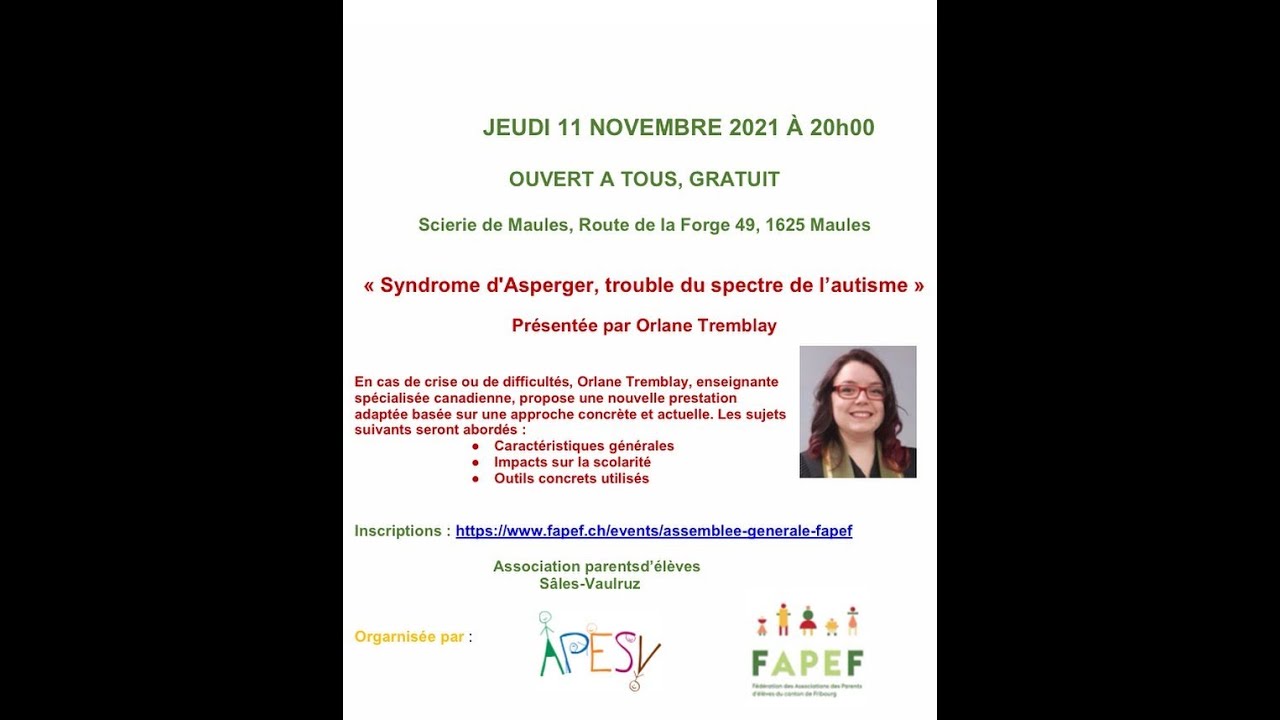 « Syndrome d'Asperger, trouble du spectre de l’autisme » - YouTube