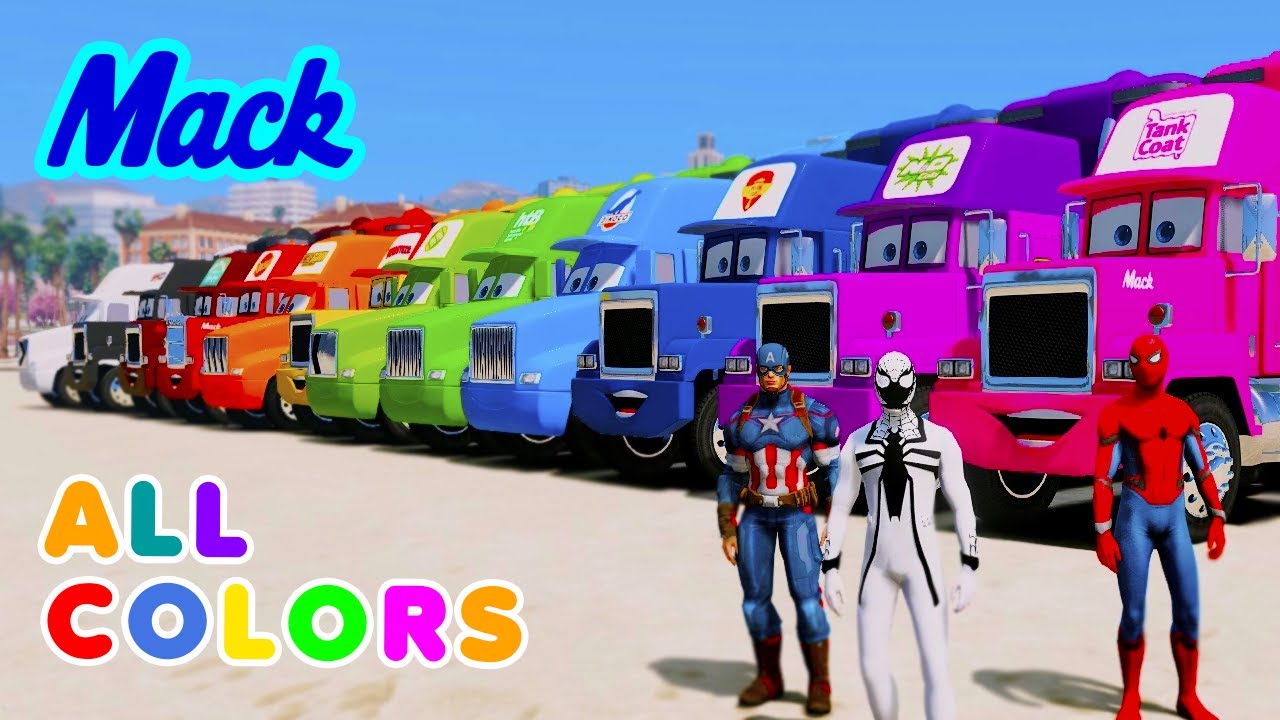 Mack Trucks Color Cars Disney Cars Cars 3 Mack Hauler Dinoco McQueen ...