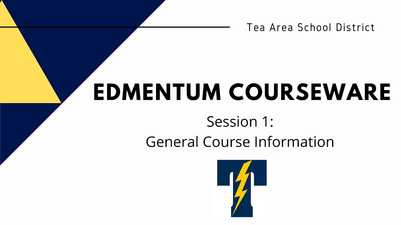 Edmentum Courseware - Session 1: General Course Information - YouTube