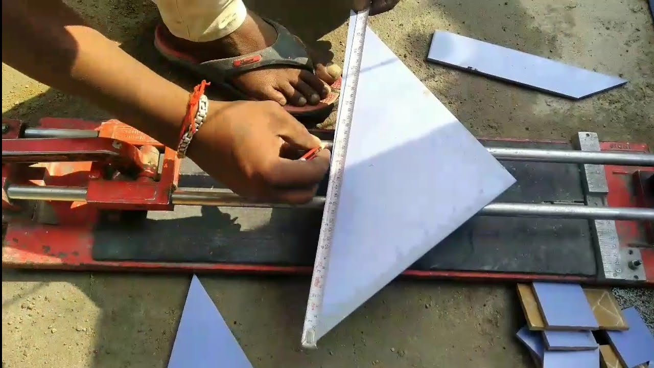 How to tiles cutting - YouTube