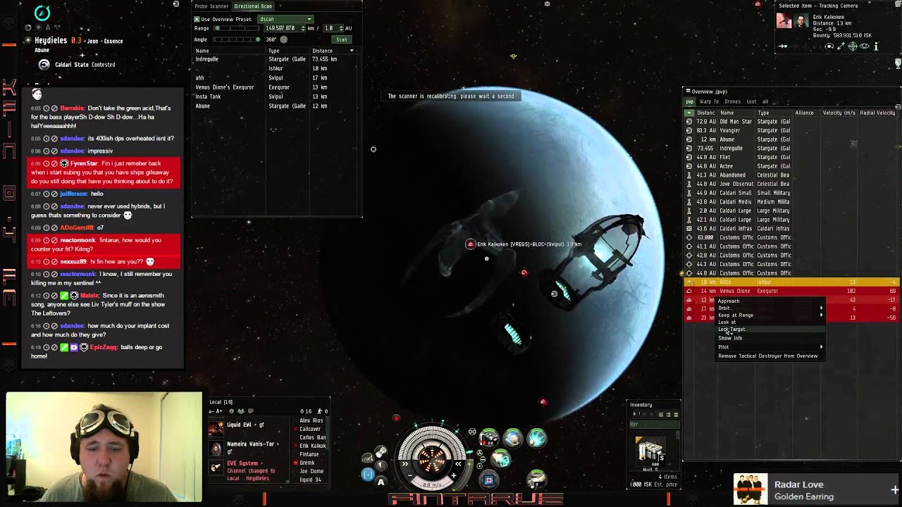 Well known Eve streamer dies to insta gate camp - YouTube
