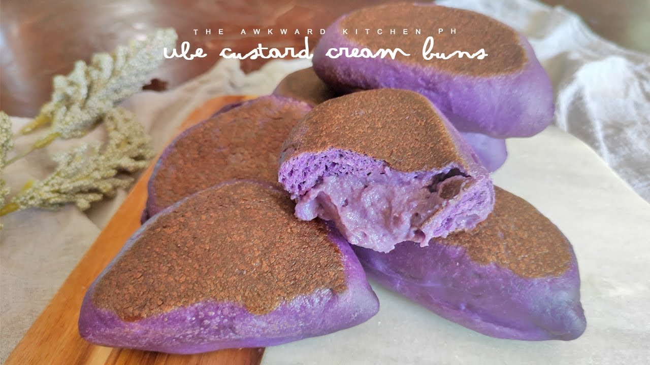UBE CUSTARD CREAM BUN | No Oven Easy Recipe - YouTube
