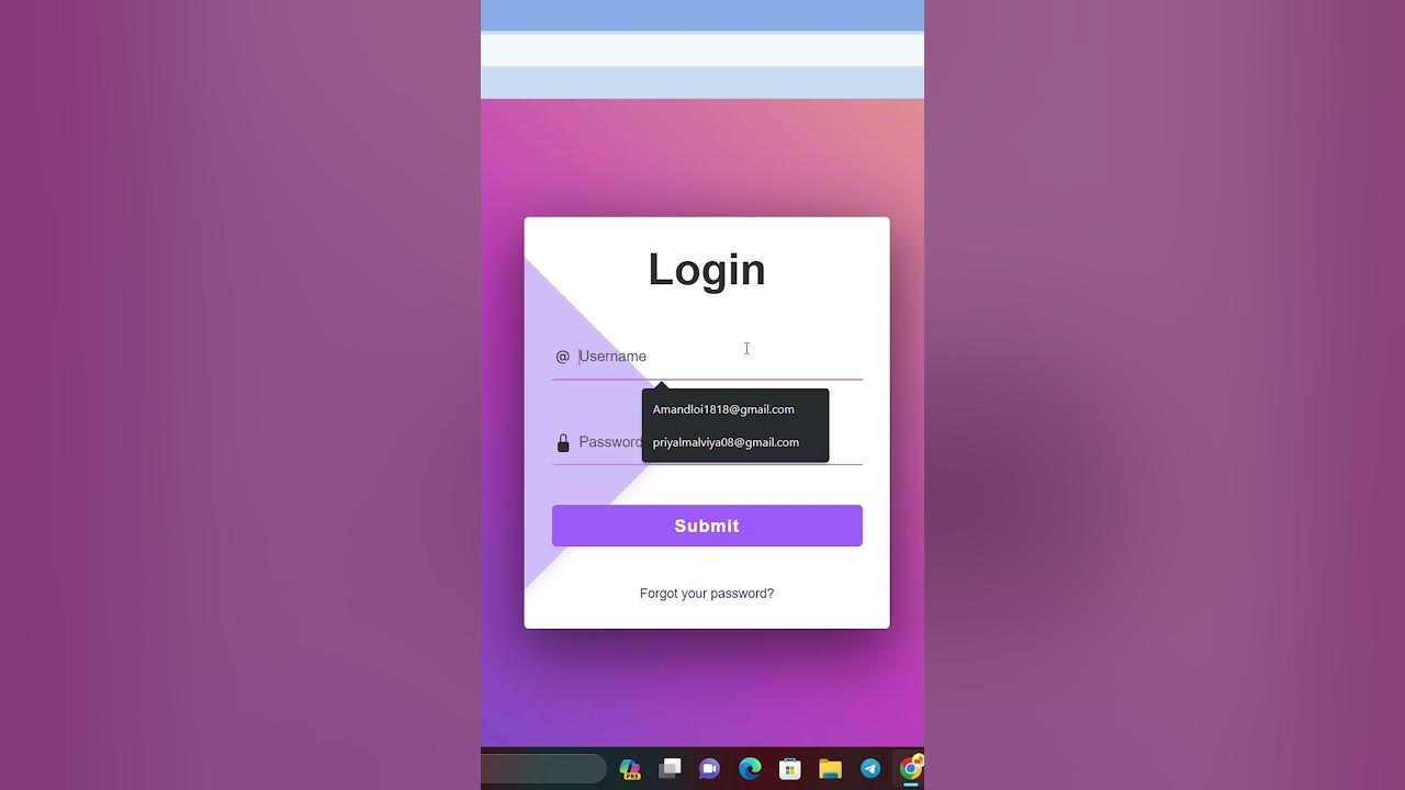 login form Using HTML & CSS JavaScript Transparent Login form | #css # ...