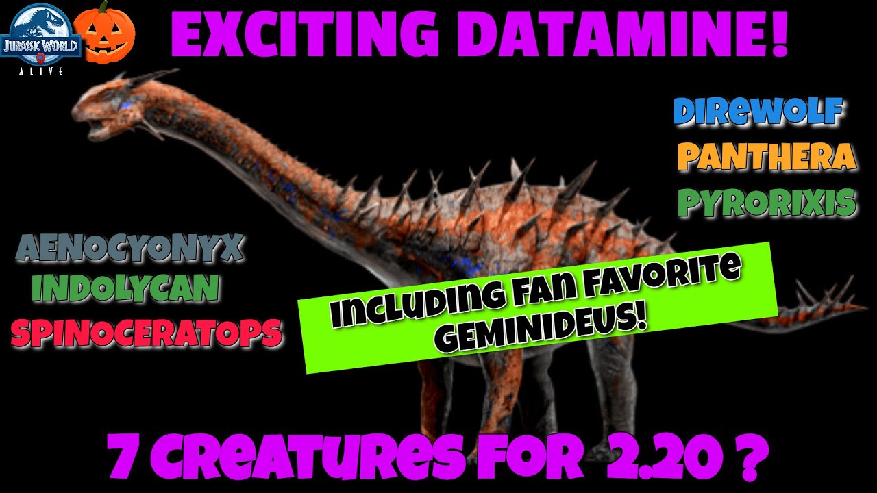 INCREDIBLE DATAMINE! JWA 2.20- 7 NEW CREATURES? Geminideus! Panthera ...