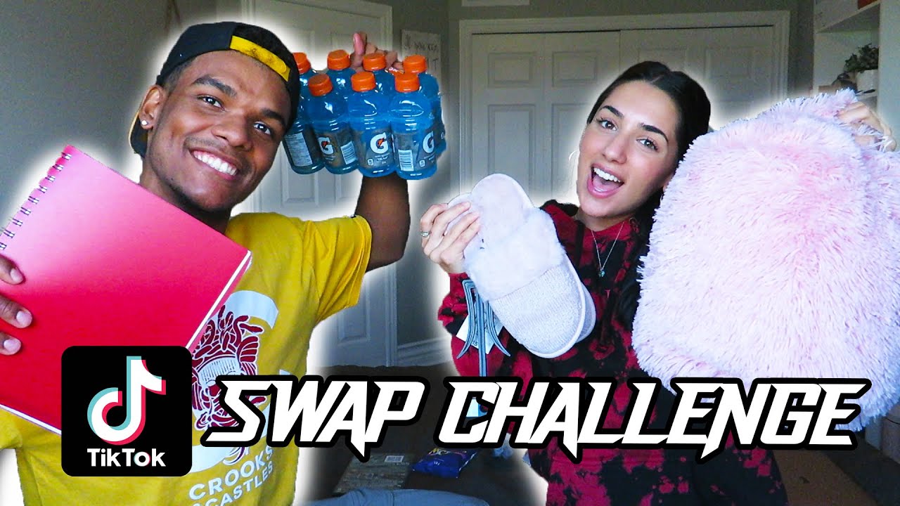 TIKTOK GIFT SWAP CHALLENGE!!! **BOYFRIEND VS. GIRLFRIEND** - YouTube