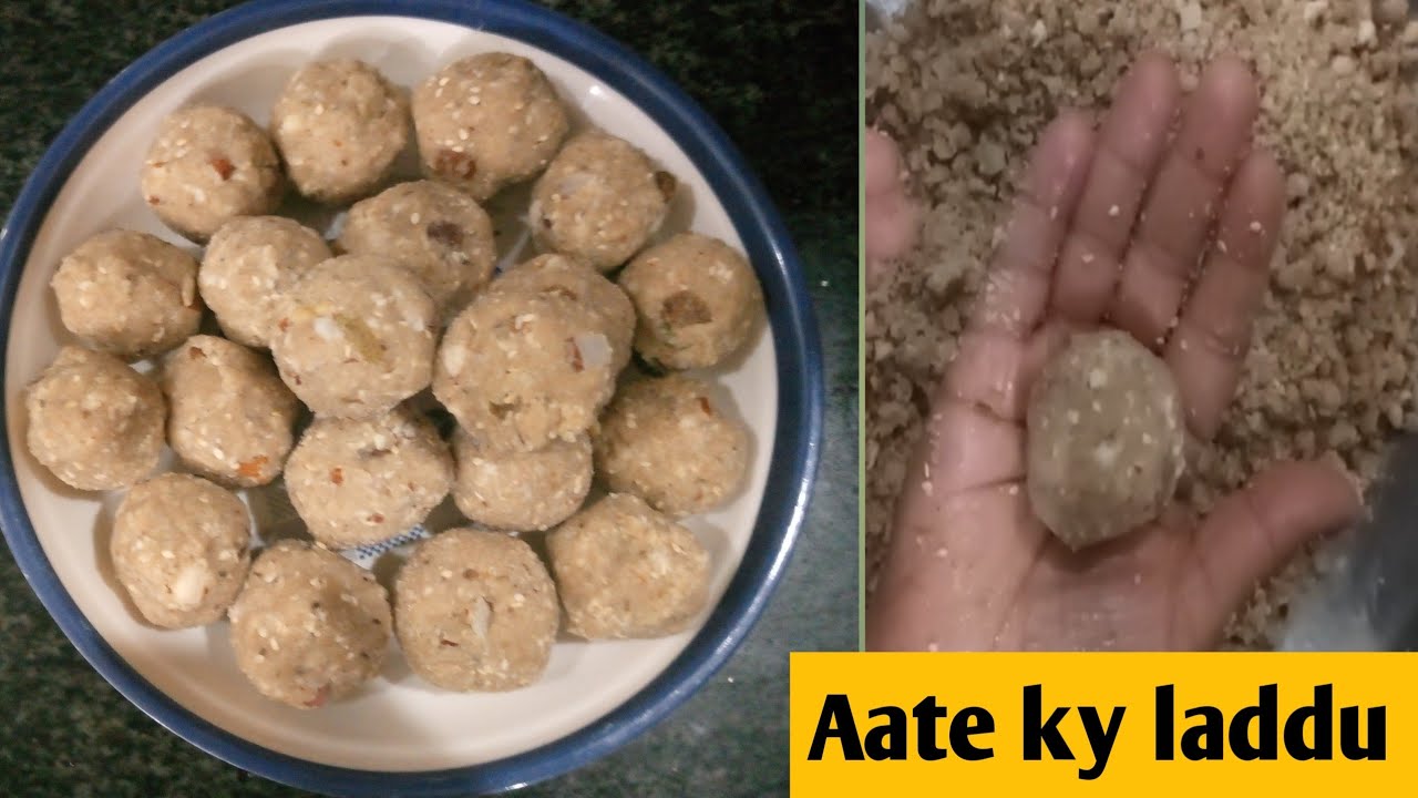 Aate laddu with dry fruits/atta ladoo recipe/atte di pinni - YouTube