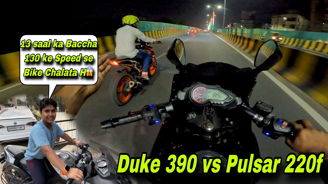 PULSAR 220f vs Duke 390 | Street Race 🔥| PS5 ke Liye Naya TV Lena ...