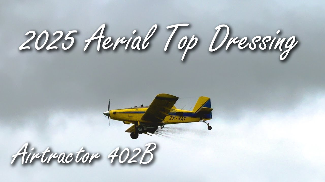 2025 Aerial top dressing potatoes with Airtractor 402B at Ashburton, NZ ...