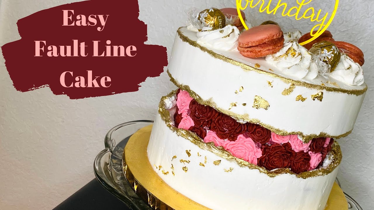 Caking With Cece | Fault Line Cake Tutorial - YouTube