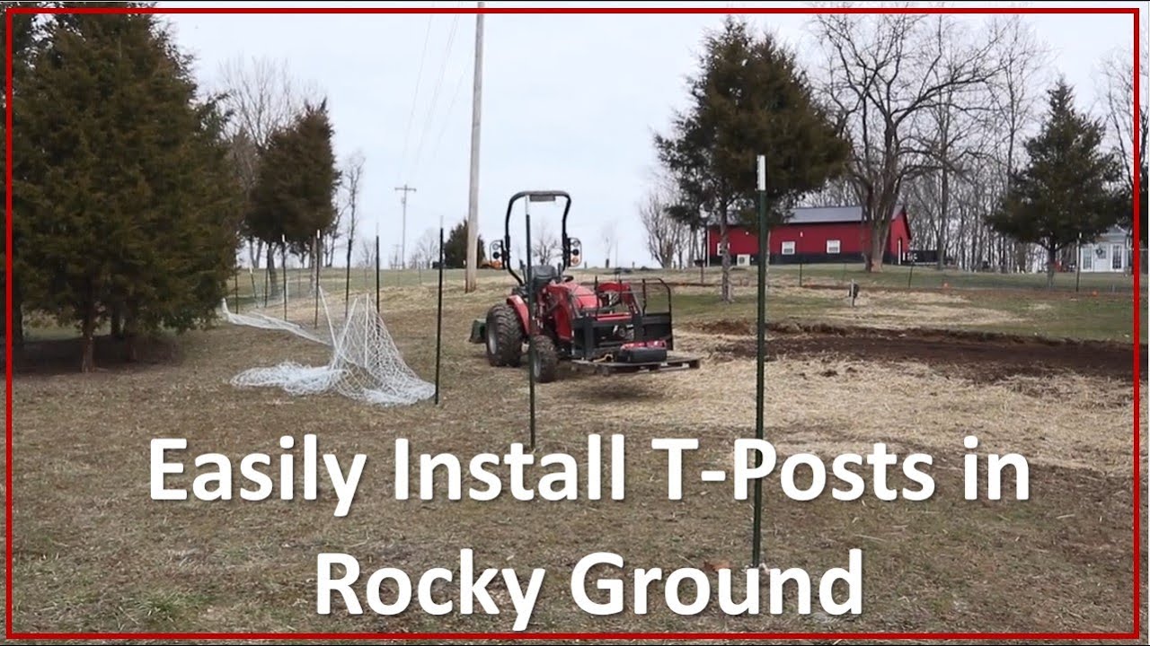 #289 Easily Drive T Posts / Stakes in Rocky Ground - YouTube