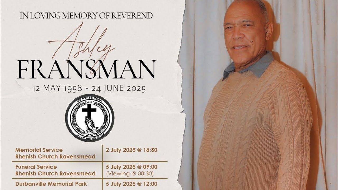 Funeral of Ds Ashley Fransman - YouTube
