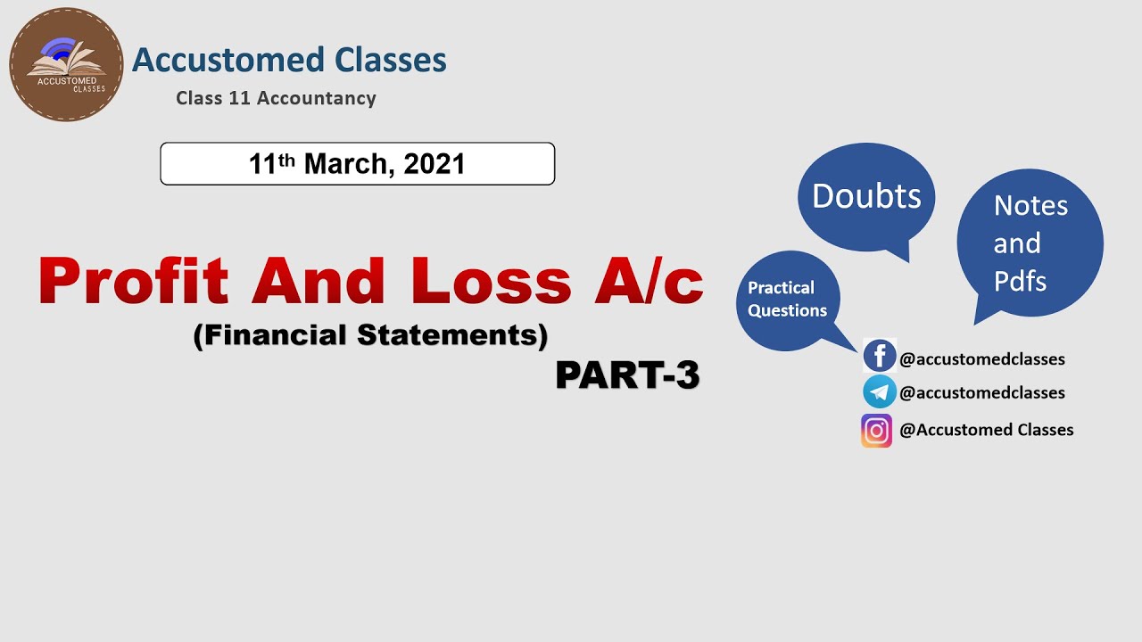 Profit and Loss Account |Operating Profit and Net Profit| Final ...
