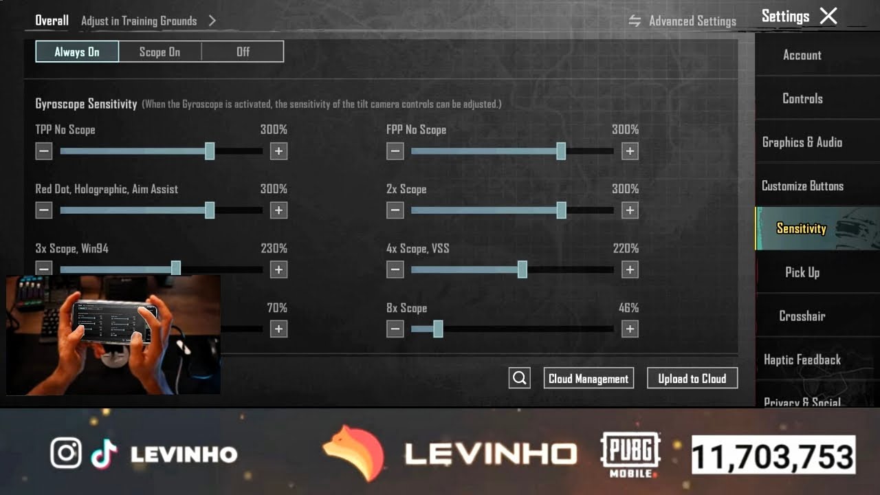 New Levinho Sensitivity (3.3 Update) & Levinho Control Code ...