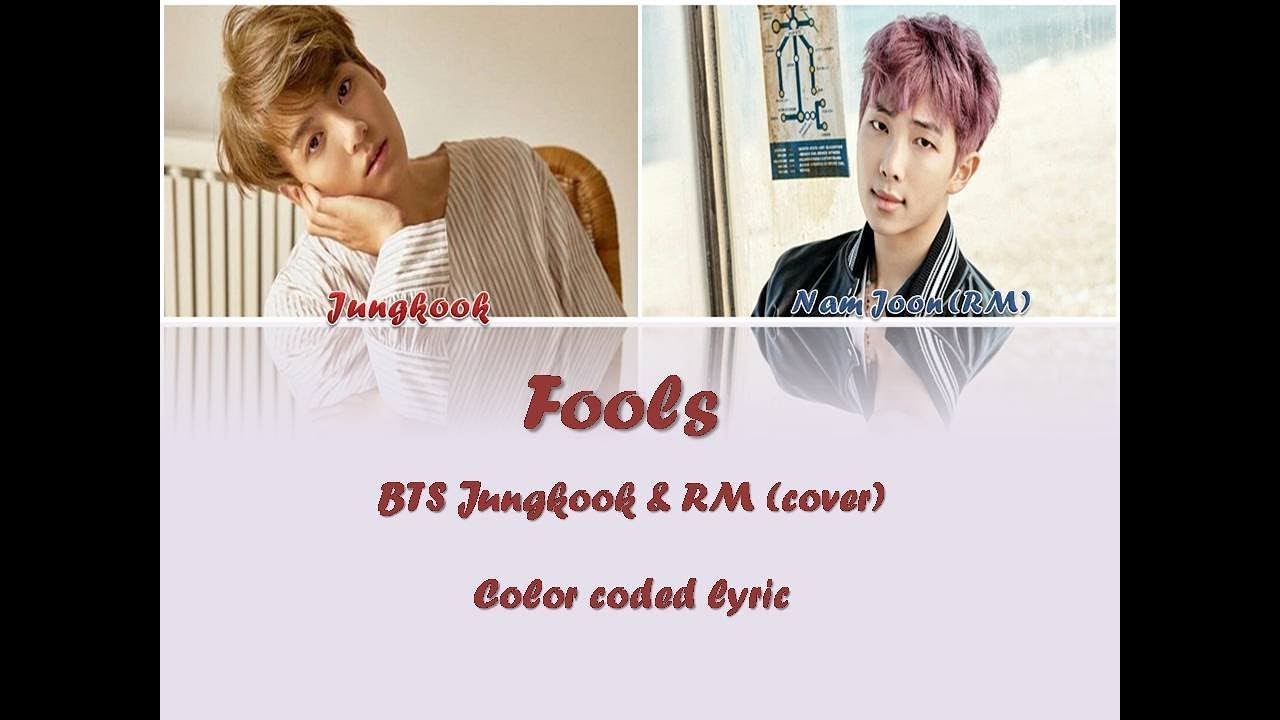 RM & Jungkook (BTS) - Fools (Cover) Lyric - YouTube