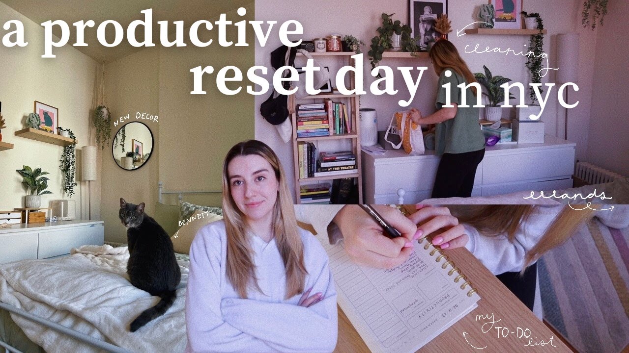 spend a productive reset day with me in my nyc apartment - YouTube