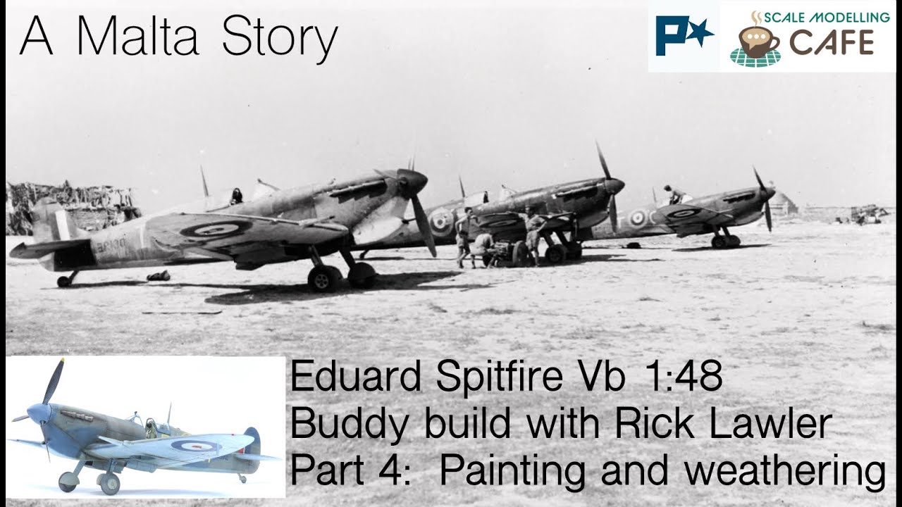A Malta Story: Eduard Spitfire Vc Part 4: Painting and weathering - YouTube