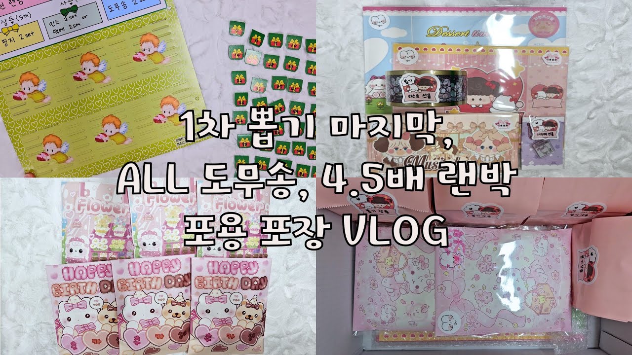 포용 포장 영상 포용계 브이로그 1차 뽑기 마지막 구매자 All 도무송 45배 랜박 포장 포용계 포용