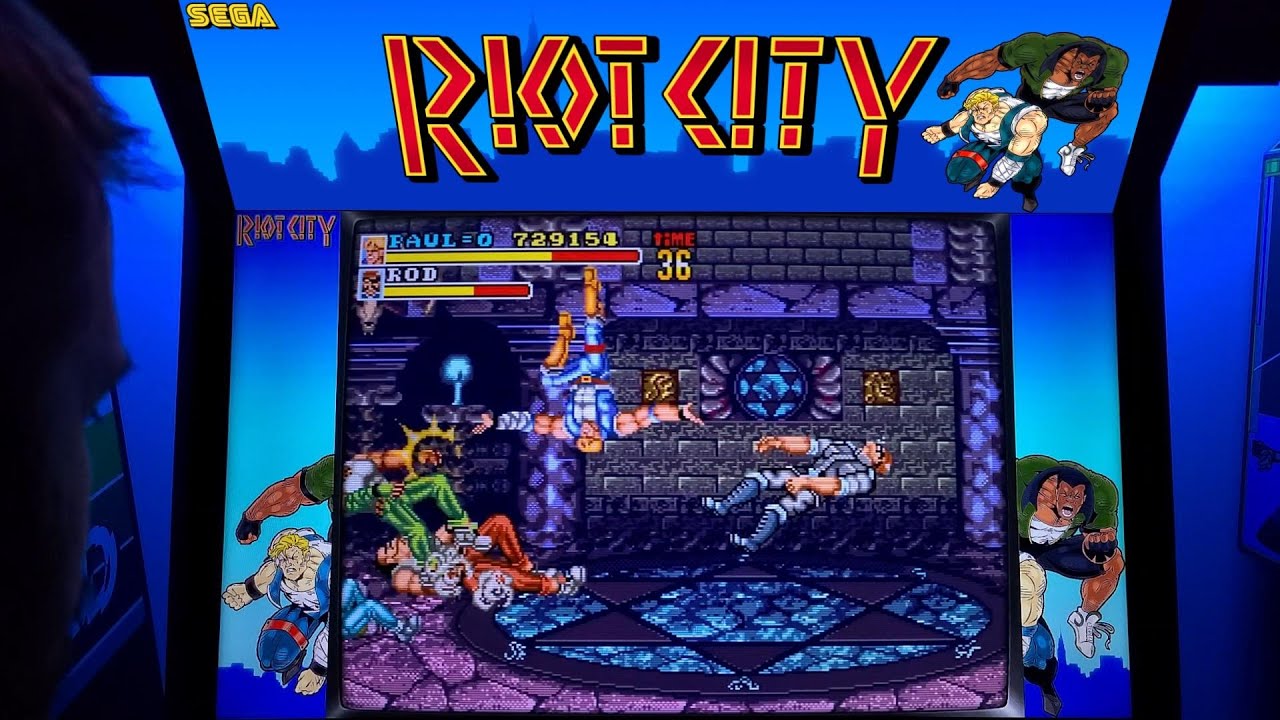 Riot City Arcade Cabinet MAME Playthrough w/ Marquee - YouTube