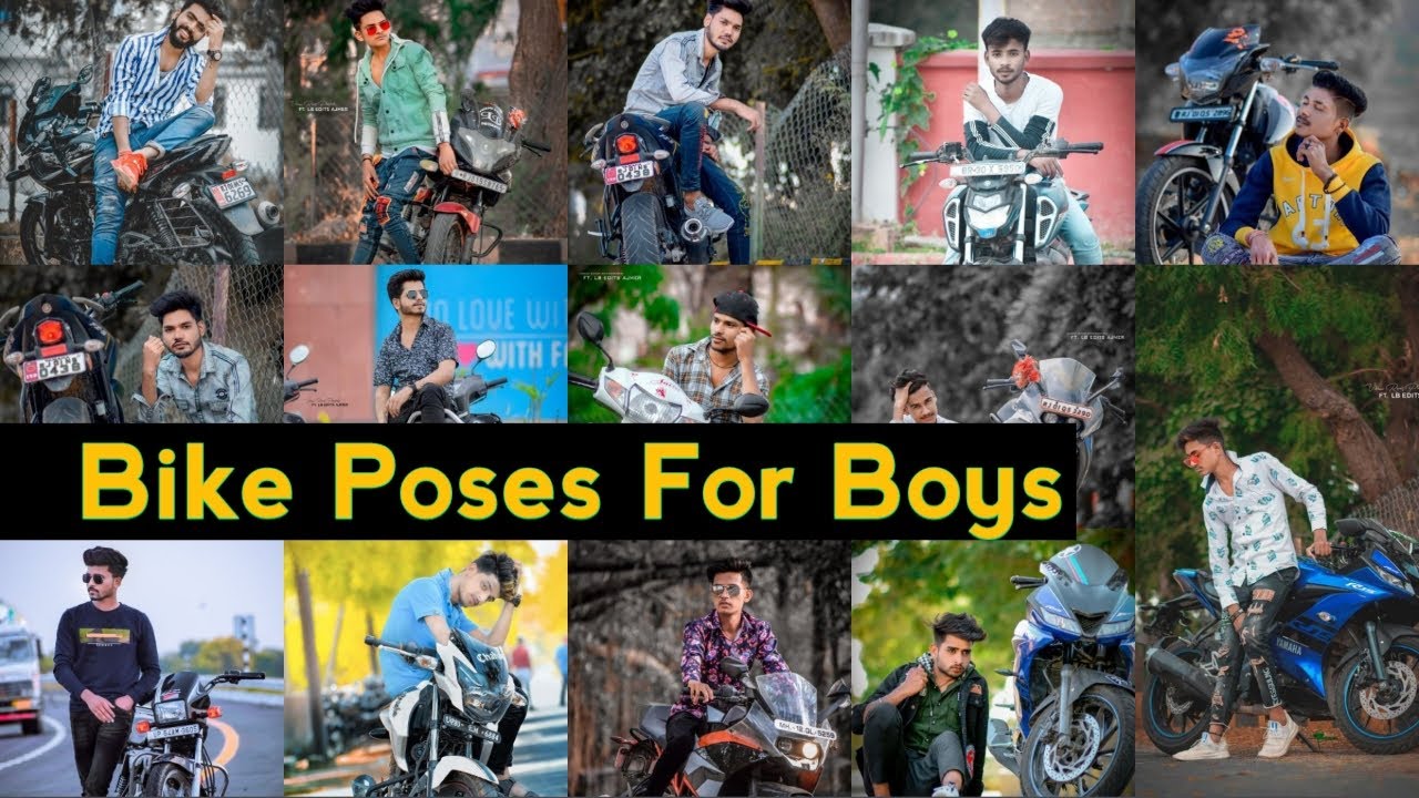 Bike Poses For Boys | Bike Photoshoot Poses For Boys | Bike Poses For ...