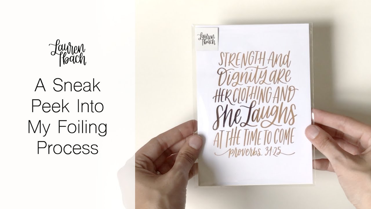 A Sneak Peek Into My Foiling Process - YouTube