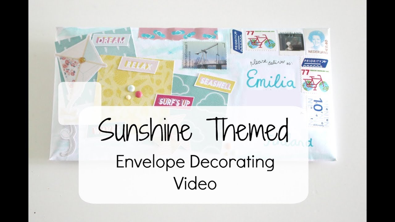 Sunshine Themed Envelope Decorating - YouTube