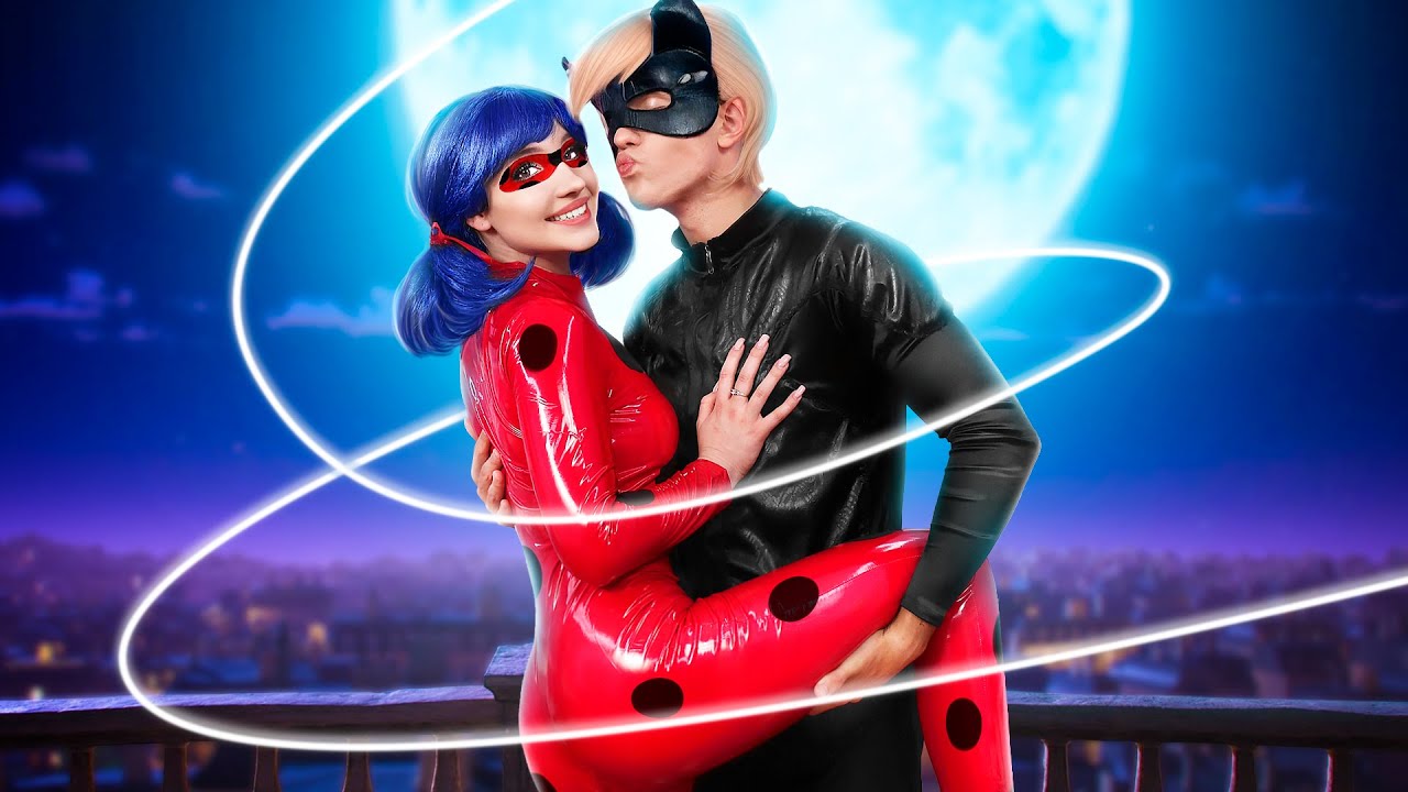 My Girlfriend is a Superhero! Lady Bug and Cat Noir in Real Life - YouTube