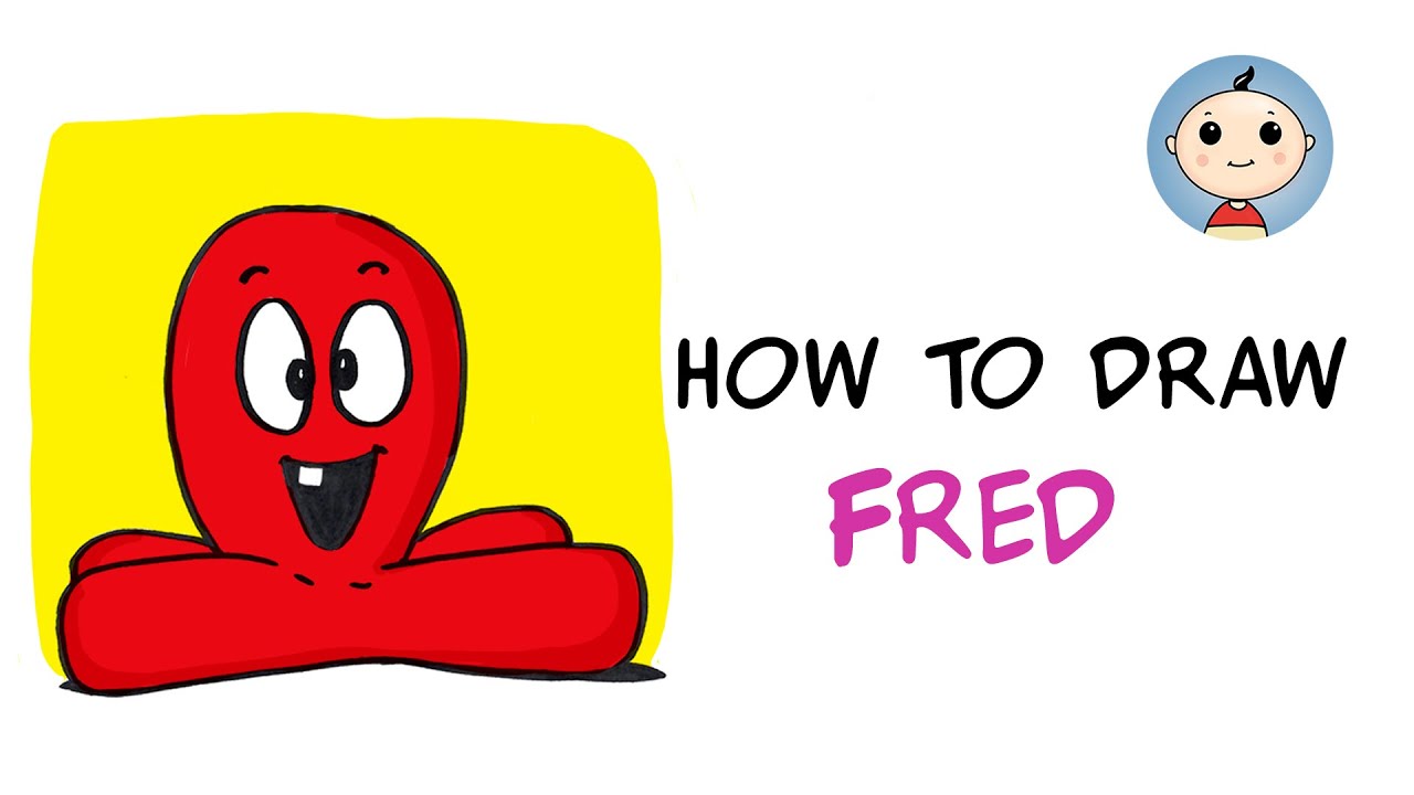 How to Draw Fred from Pocoyo Step by Step tutorial. Easy and fun follow ...