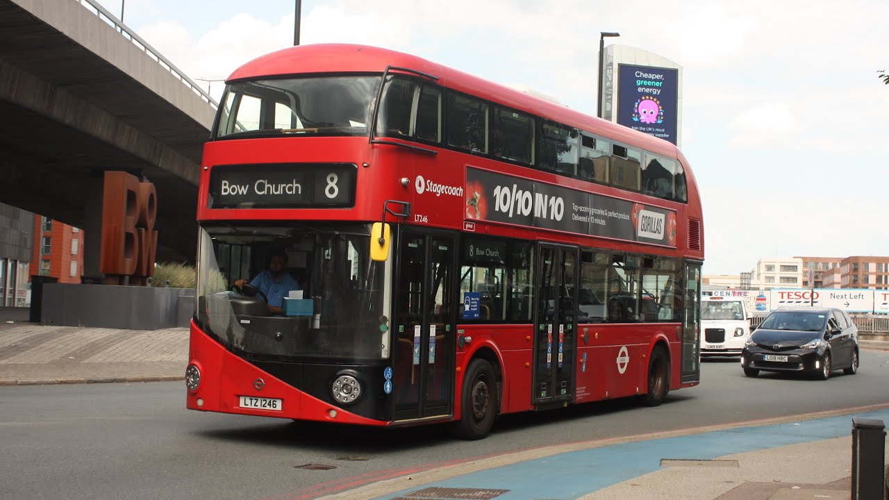 Journey on Stagecoach London Route 8 | Wrightbus New Routemaster (LT246 ...