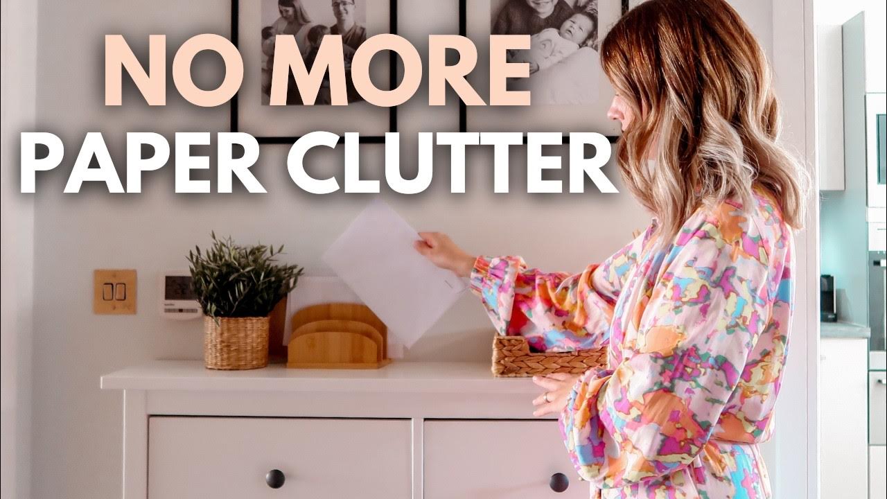 Eliminate Paper Clutter Once & For All 📔👋 10 EASY Tips to Declutter ...