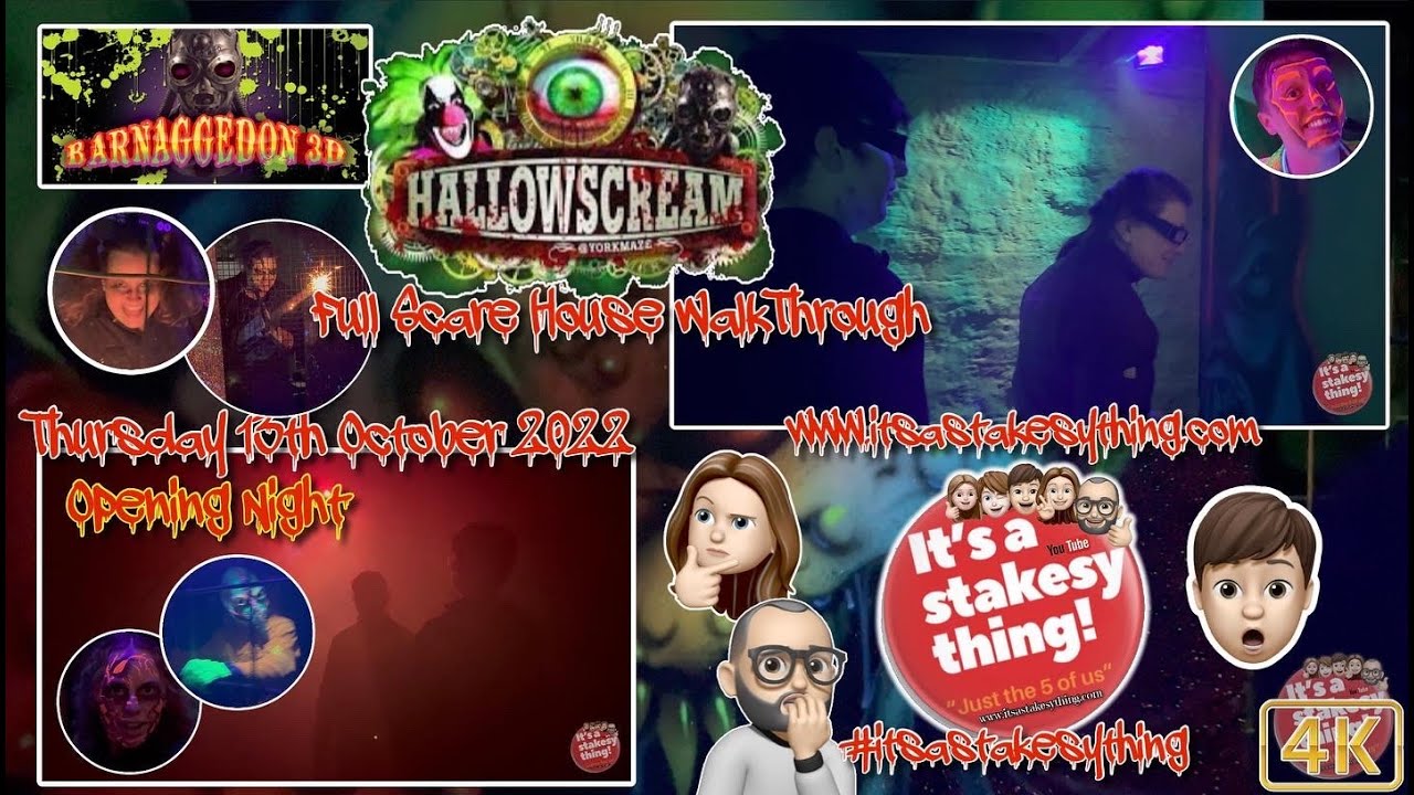 Barnaggedon 3D Scare House, HallowScream, York Maze 2022 Full Walkthrough (Strobe Light Warning ...