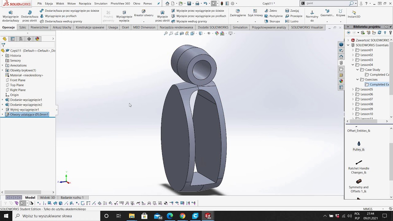 Szkolenie Solidworks 2020 - Bloczek #4 - YouTube