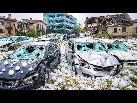 Giant Tennis Ball Sized Hail Pounds Italy and Switzerland! Cars and Homes Devastated