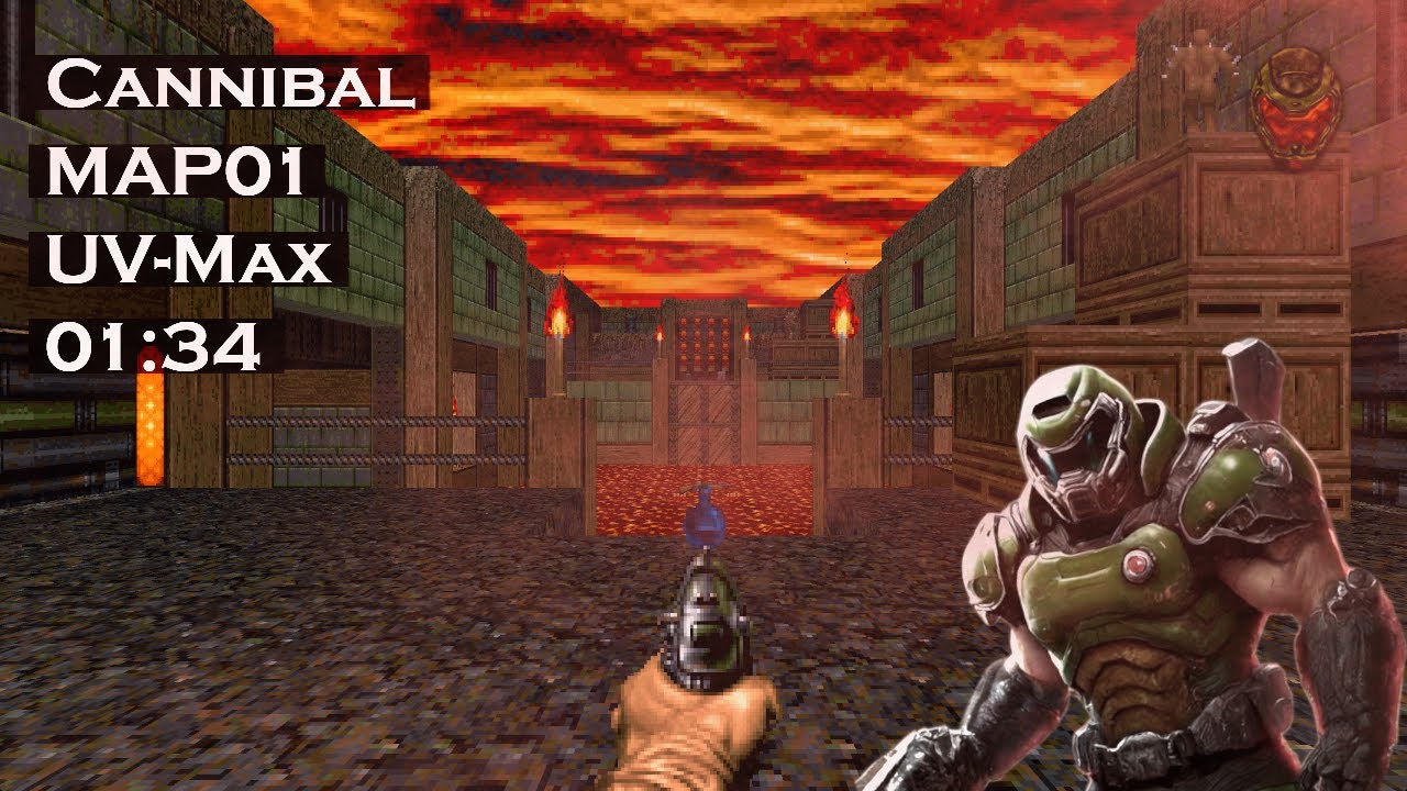 [Doom2] Cannibal - Map01 - UVMax - 1,34 - (by ZeMystic) - YouTube