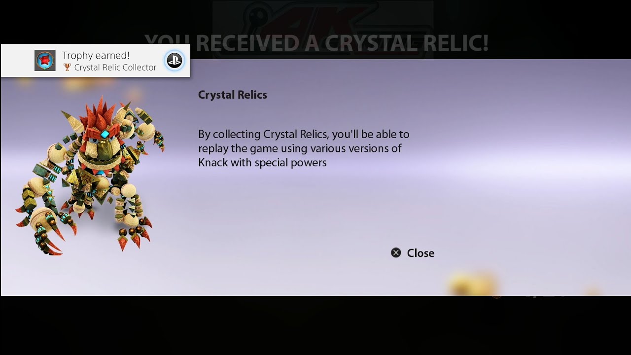 Knack - Crystal Relic Collector Trophy - YouTube