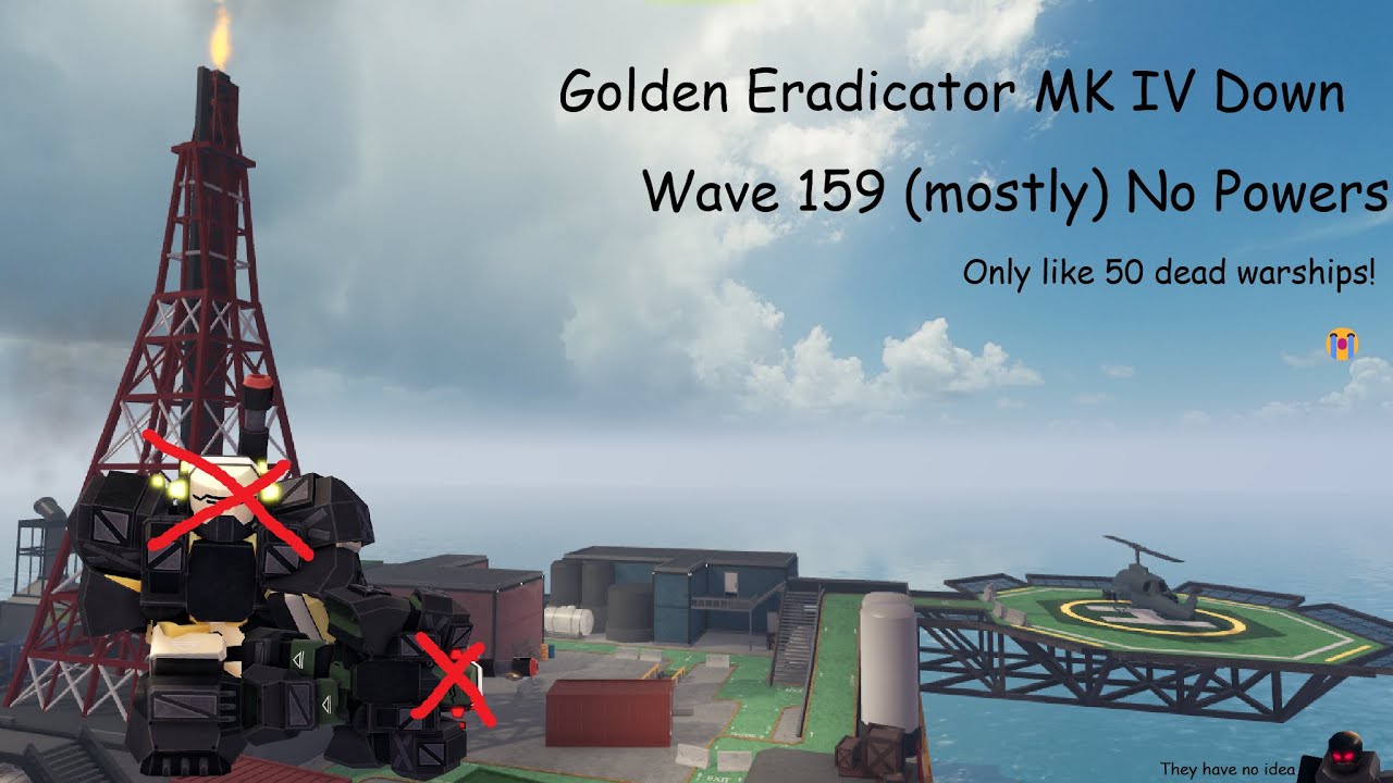 TDX Endless Wave 159 - Golden Eradicator MK IV Fight - YouTube