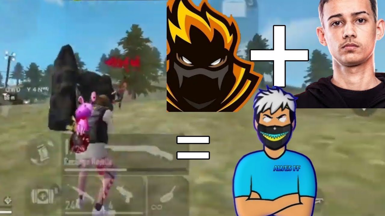 BLACKN444 + B4K = ALVES FF , HUD 4 DEDOS NO J6 FREE FIRE - YouTube