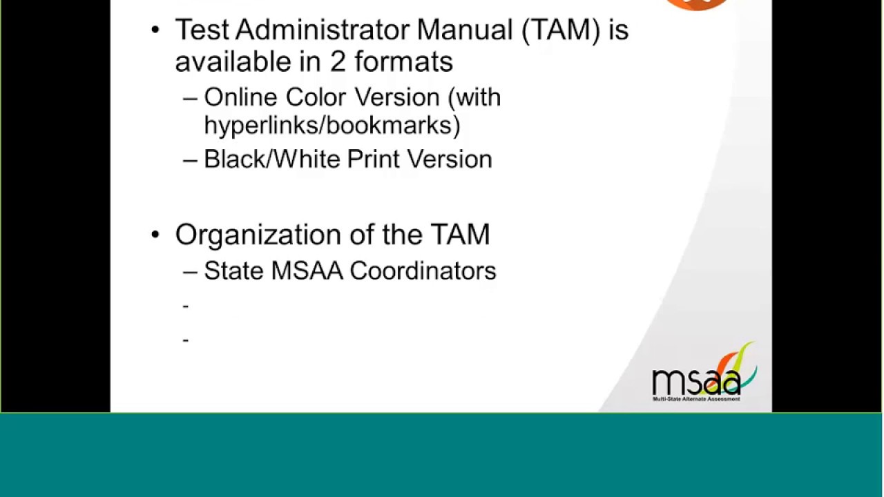 March 8, 2017 DC MSAA Test Administrator Training Webinar (1 p.m ...